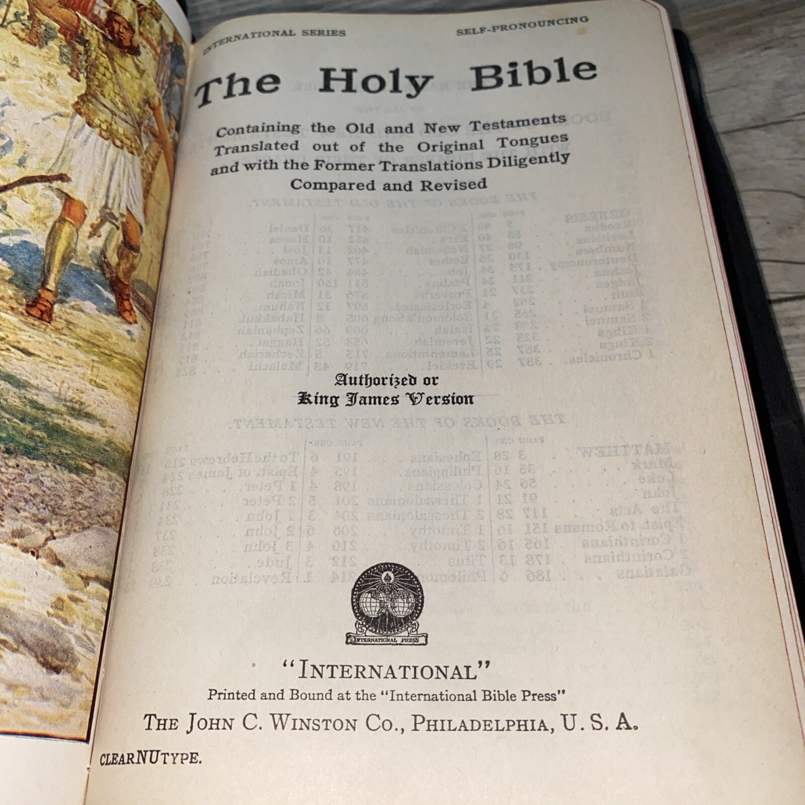 Holy Bible KJV John C. Winston International Self Pronouncing 1930s | eBay