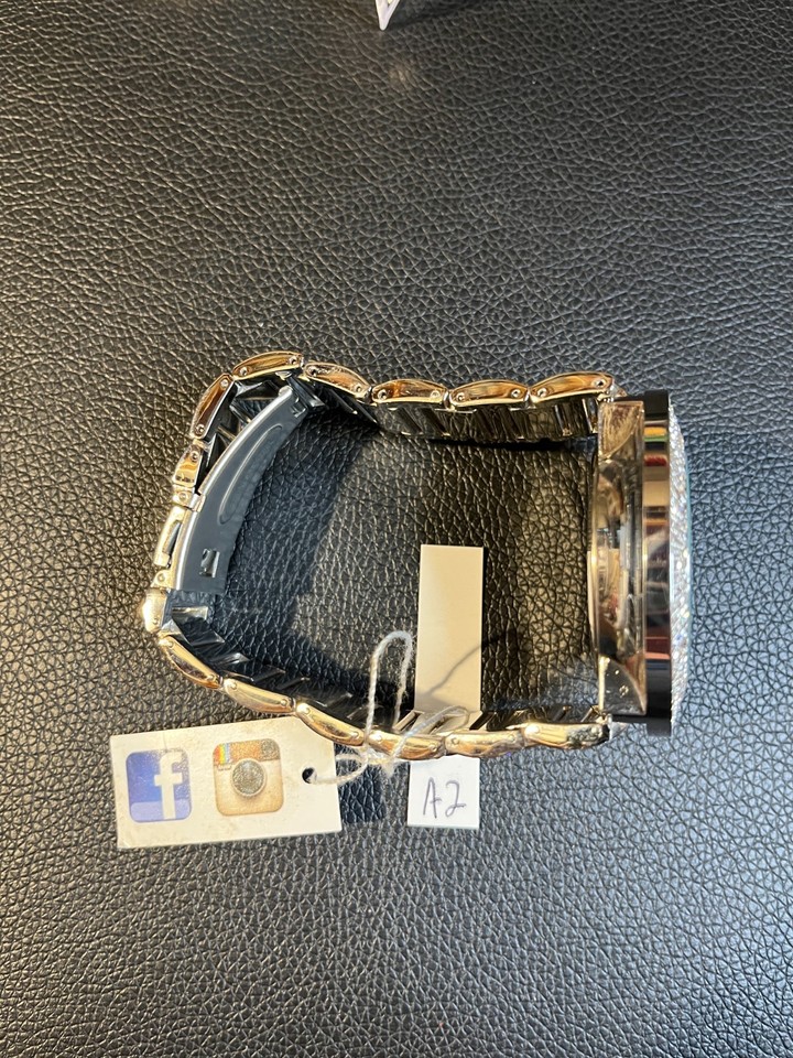 Techno Pave Mens Wrist watch 8323 25mm stainless band jewel inlay | eBay