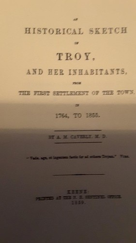 History of Troy NH 1859 private reprint 90's Hardcover 299 p | eBay