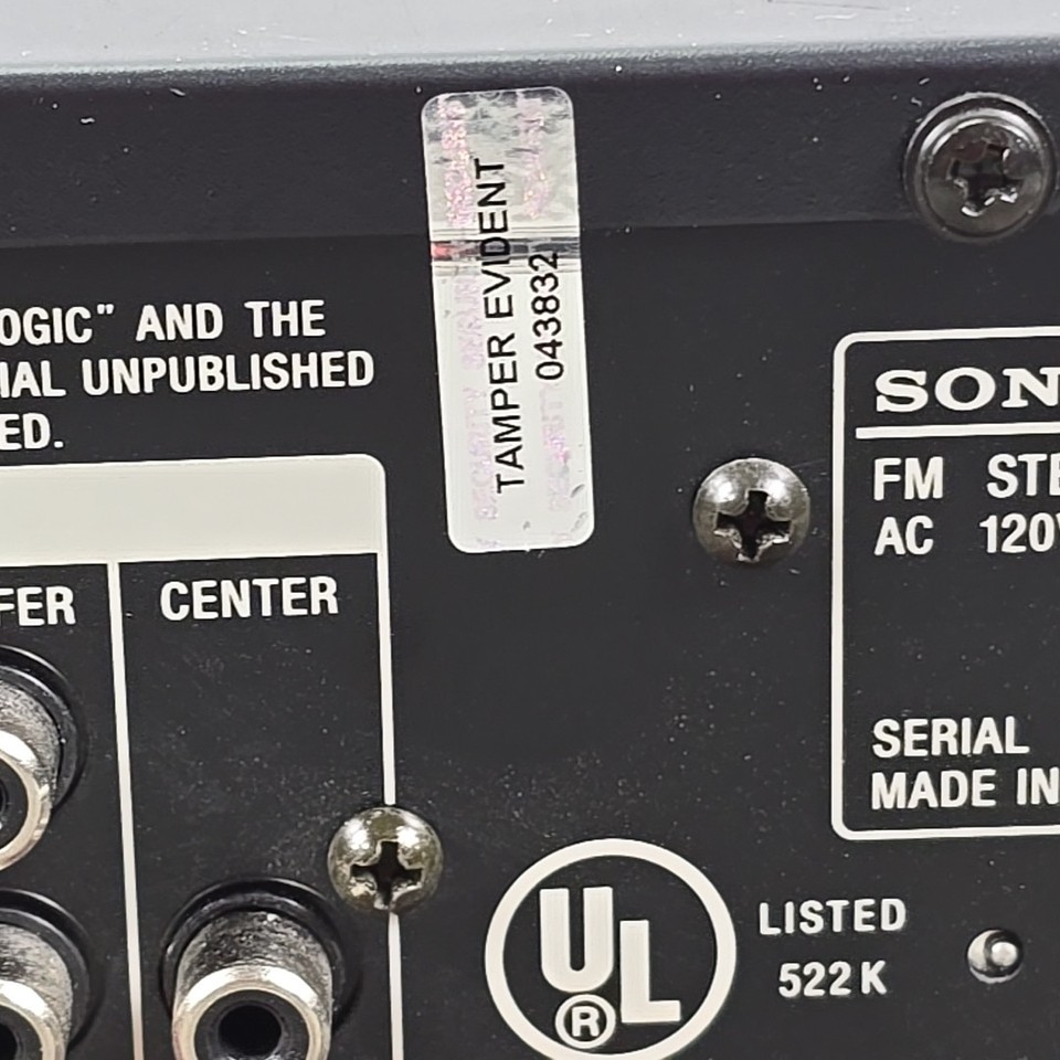 Sony STR-DA555ES FM Stereo / FM-AM Receiver - No Remote -Tested Working ...