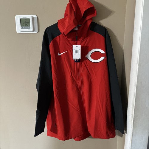 Rare Nike Cincinnati Reds Zipper Pullover Hoodie Jacket 2 XL Size MLB ...