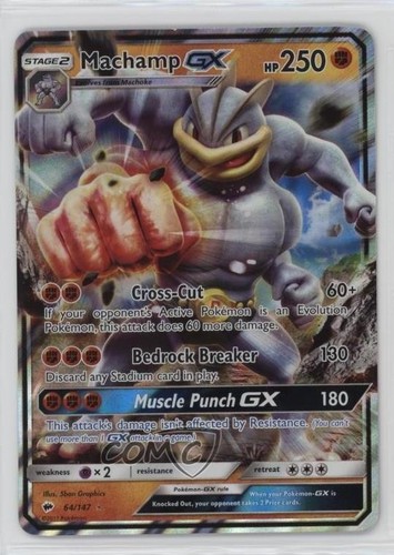 Machamp GX Pokemon Sun & Moon Burning Shadows #64 | eBay