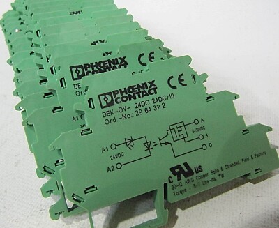 Phoenix Contact 24VDC Control Relay DEK-0V-24DC/24DC/10 Ord. 2964322 | eBay