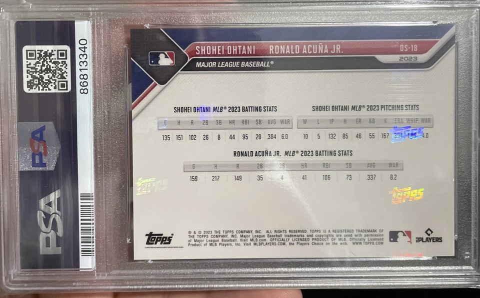 SHOHEI OHTANI & RONALD ACUNA JR PSA 10 2023 Topps Now #OS18 MVP ⚾️🏆🏆 | eBay