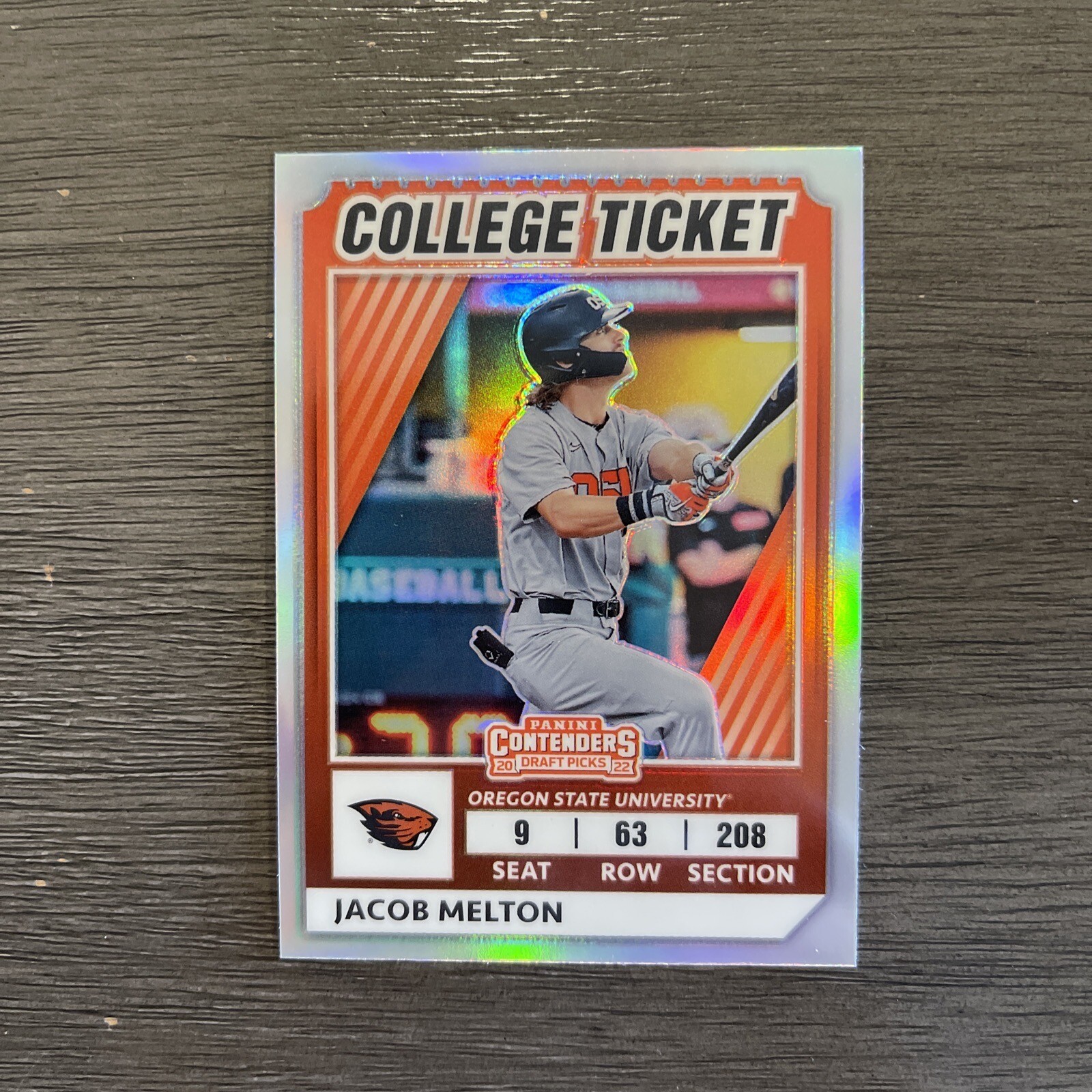 2022 Panini Elite Extra Edition-College Ticket Siver Prizm-Jacob Melton ...
