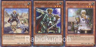 Yugioh Marauding Captain + Motivating Captain + Marmiting Captain ...