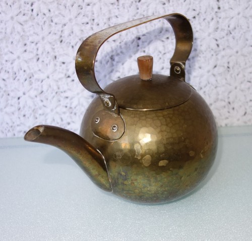 Karl Raichle, Meersburg Hand Hammered Brass Tea Kettle BAUHAUS Germany ...