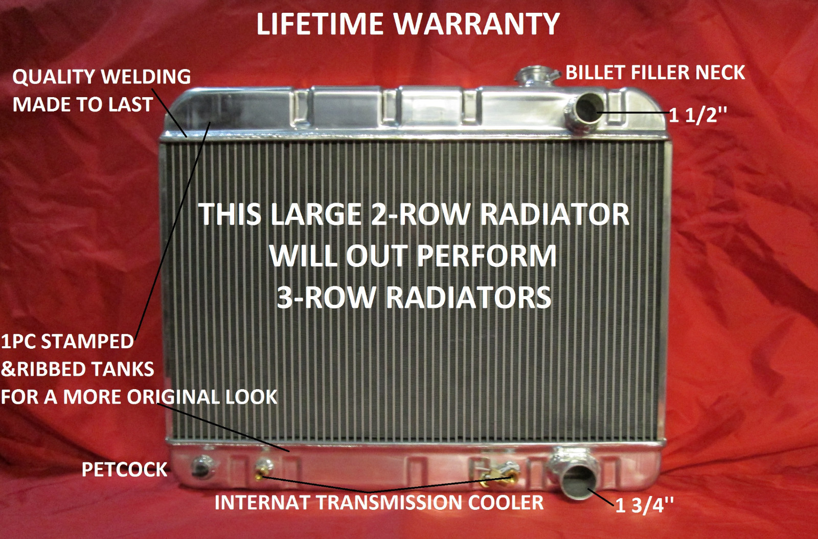 1964 1965 Pontiac GTO Tempest Lemans Aluminum Radiator 15" Core | eBay