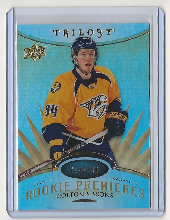 14-15 2014-15 Upper Deck Trilogy #121 Colton Sissons 724/799 Rookie ...