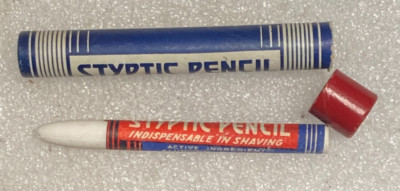 Vintage Styptic Pencil Shaving Cut Stick Vanity 1940s NOS Lewfer In ...
