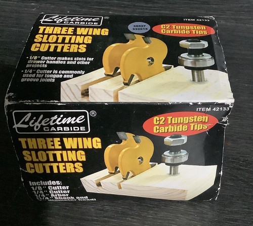 Woodworking Carpentry Tool set Carb tip three wing slotting cutters ...