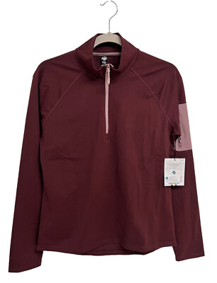 Sierra Designs Women's Long Sleeve Burgundy Half Zip Runners Pullover ...