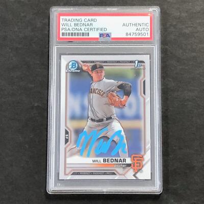 2021 Bowman Draft #BDC-197 Will Bednar Signed Card PSA Slabbed Auto ...