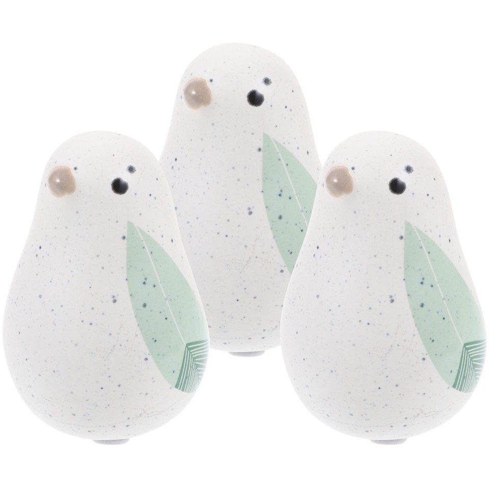 3 Pcs Bird Home Decor Desktop Small Ornaments Porcelain Birds Figurines ...