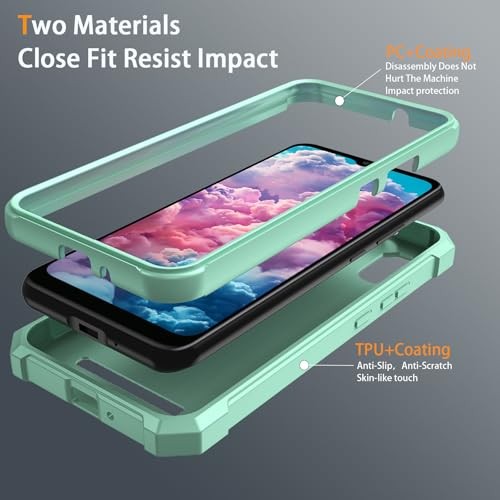 for Phone Case with Tempered Glass Screen Cloud Mobile Stratus C8 Green ...