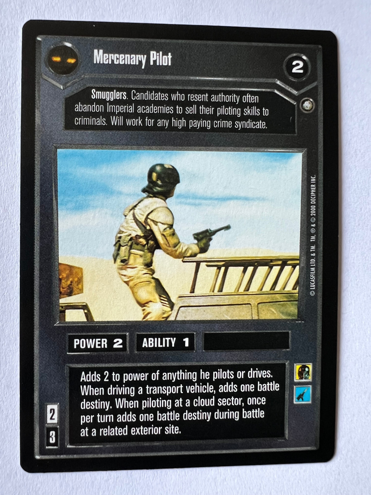 Star Wars CCG SWCCG Jabba's Palace Sealed Deck Mercenary Pilot Premium ...