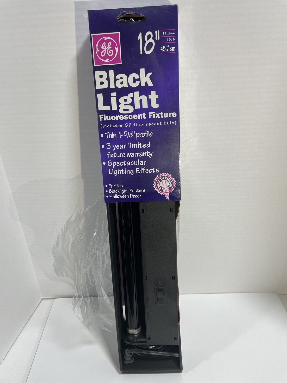 GE 18 inch black light fluorescent fixture includes GE fluorescent GE ...