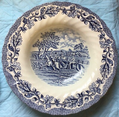 Fox Hunt Hunting Myotts Soup Bowl Blueware Transfer | eBay