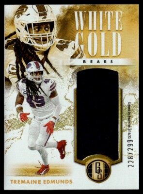 2023 White Gold Tremaine Edwards Patch /299 Buffalo Bills #7 | eBay