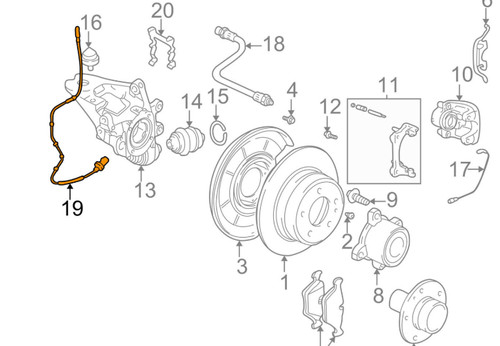 NEW BMW 5 E39 REAR LEFT ABS SENSOR 34526756377 OEM NO IMPORT DUTIES TO ...