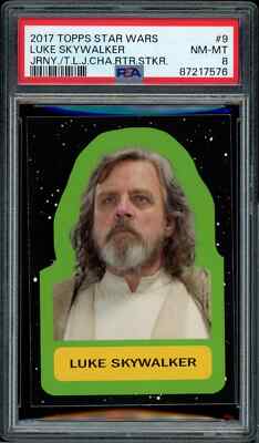 2017 Topps Star Wars 9 Luke Skywalker Journey Sticker NM PSA 8 | eBay
