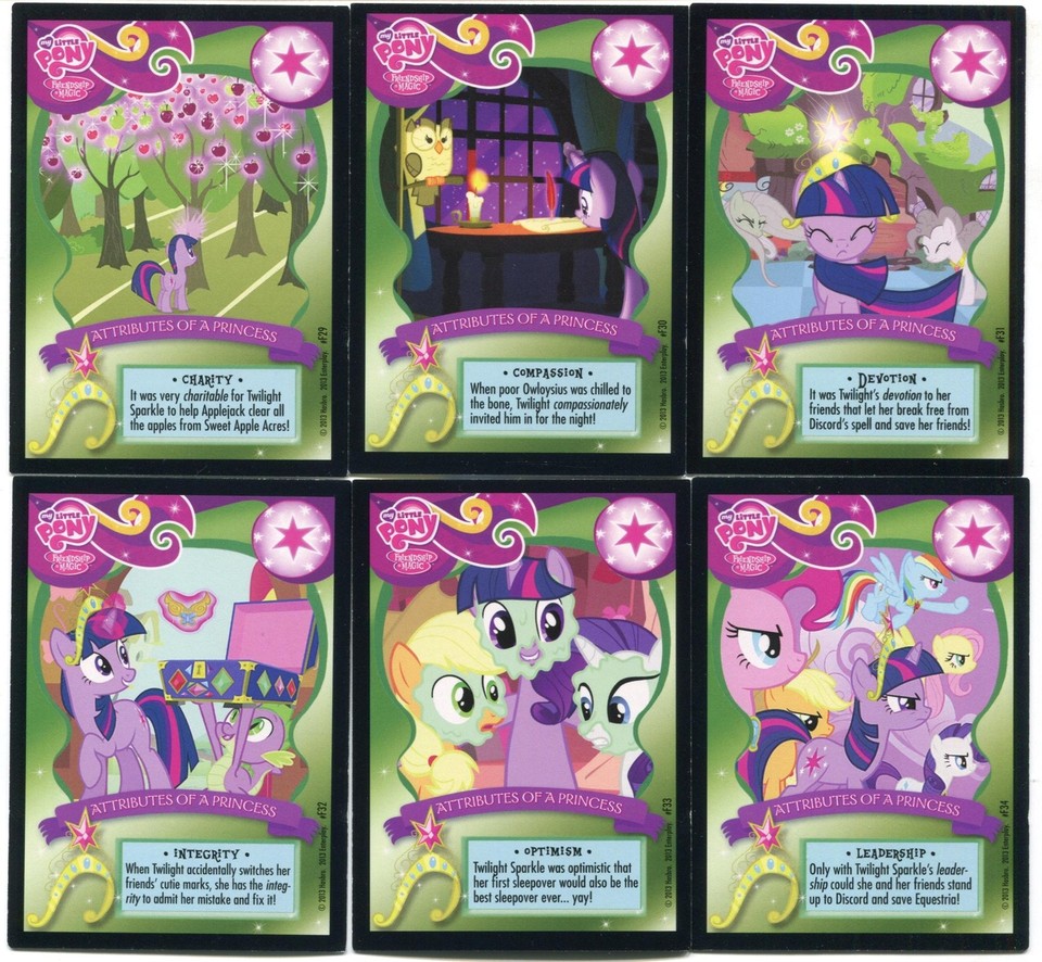 My Little Pony Series 2 Attributes of a Princess Foil Puzzle Card Set # ...