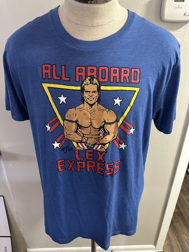 WWF WCW Lex Luger All Aboard The Lex Express Vintage Retro Logo Men's ...