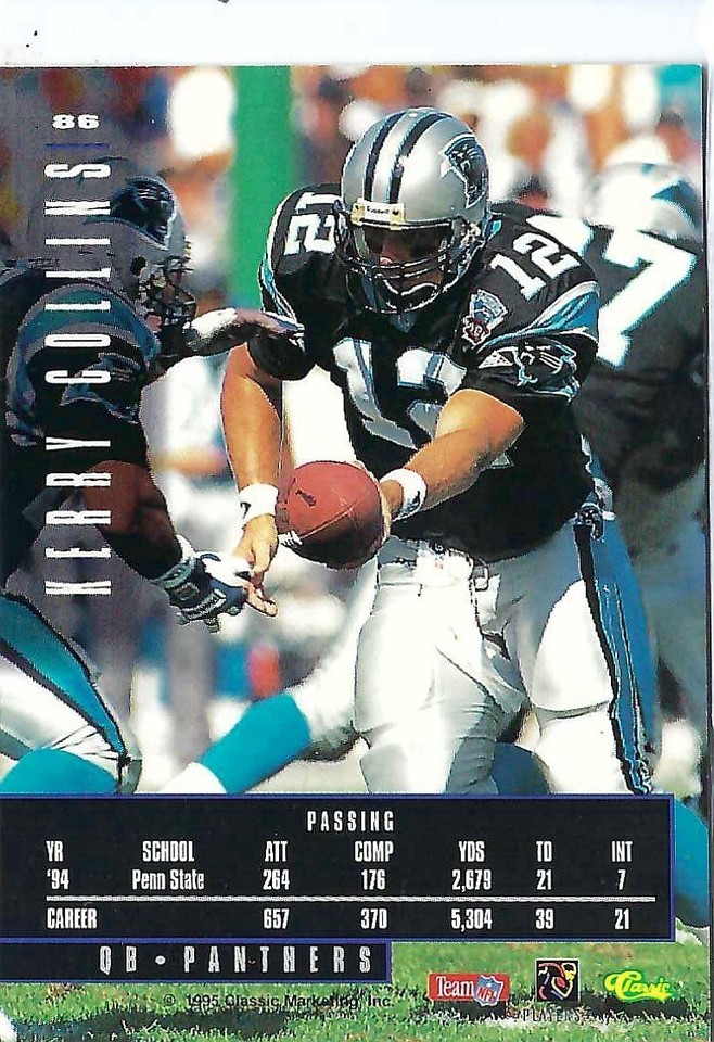 1995 Classic Images Kerry Collins -Carolina Panthers | eBay