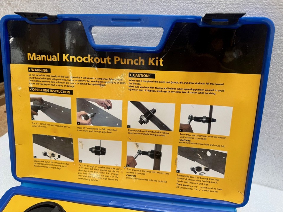 Ratchet Drive Screw Punch Set (Knockout punches) (SHOP SOILED EX ...