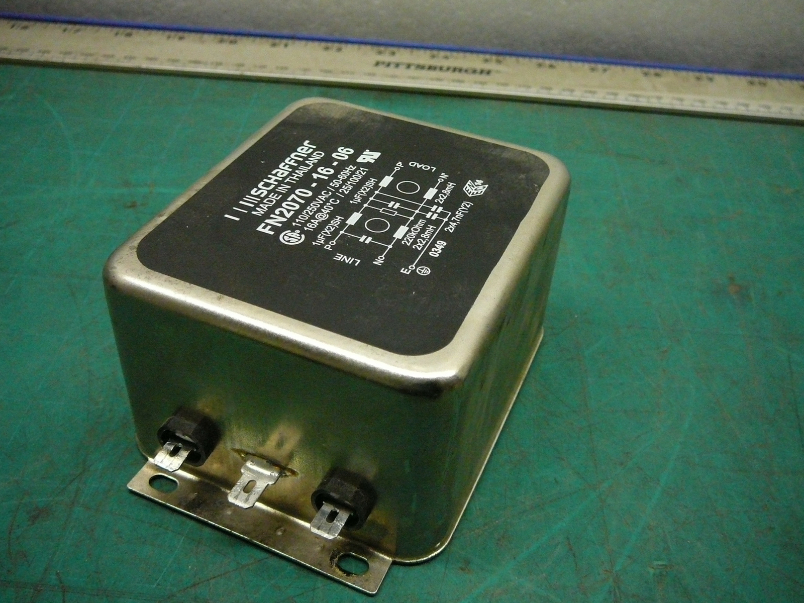 SCHAFFNER LINE FILTER FN2070-16-06 110/250VAC 50/60Hz 16A@40°C / 25/100 ...