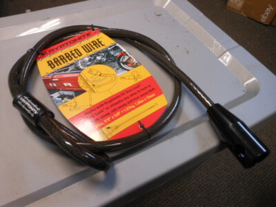 NOS Kryptonite Barbed Wire Heavy Duty Motorcycle 5/8" Security Cable 5 ...