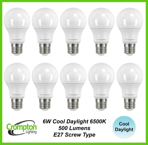 BULK LED 6W Pearl Light Globes Bulbs Lamps A60 GLS Screw E27 Cool ...