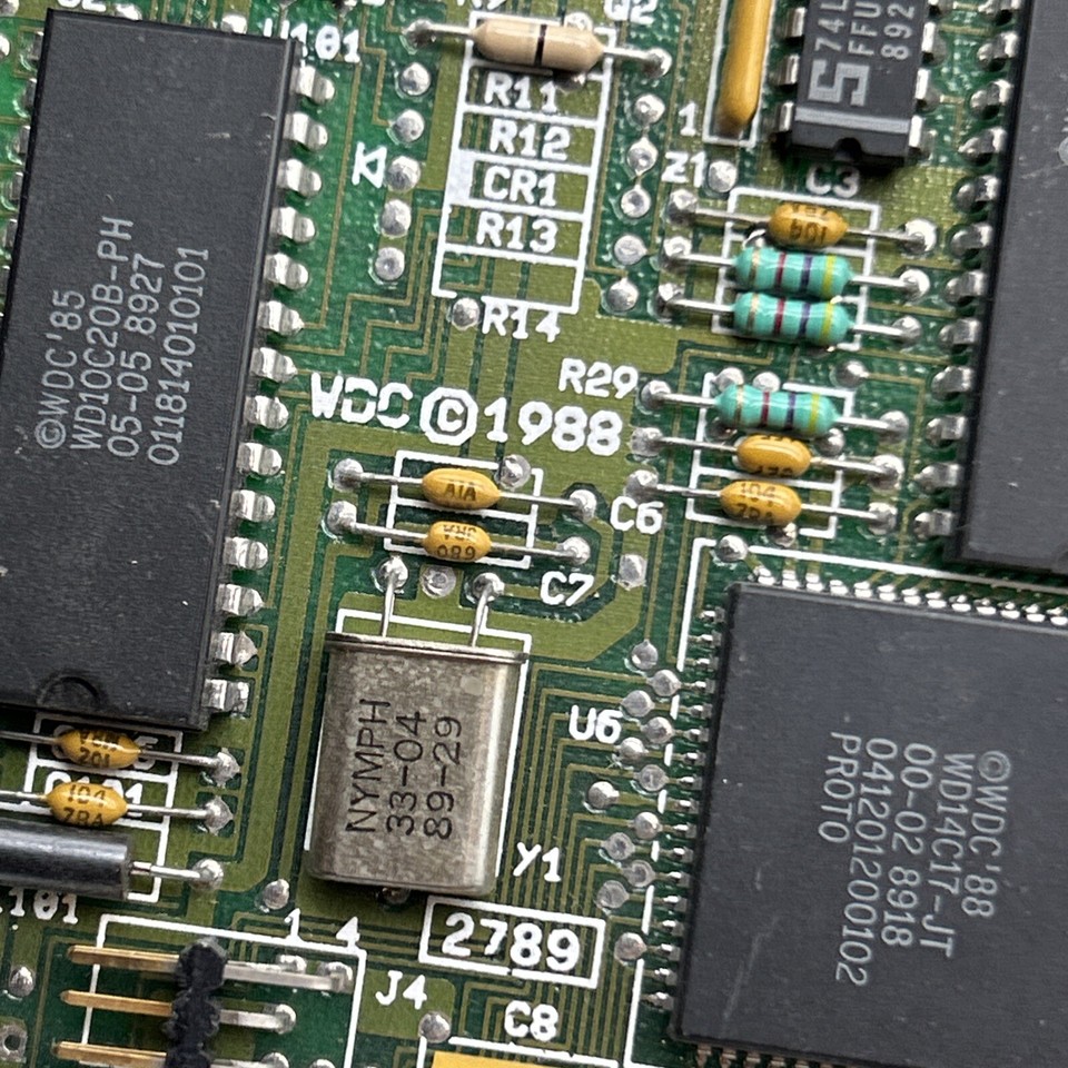WD HD DISK CONTROLLER ISA WD1004A-WX1 Hard Drive MFM Western Digital 8 ...