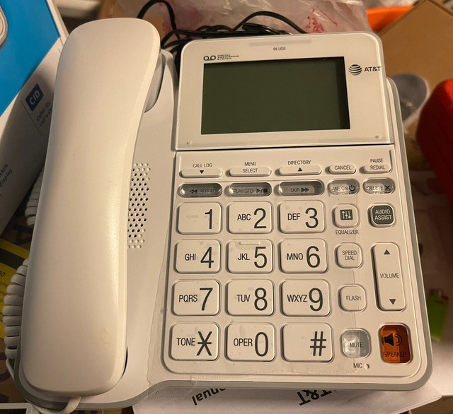 AT&T CL4940 Single Line Corded Phone - White for sale online | eBay