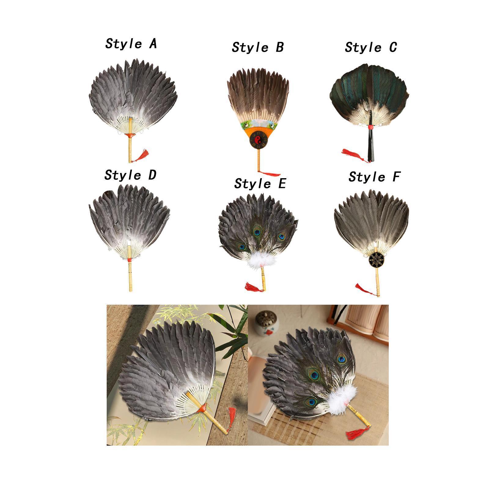 Chinese Zhuge Liang Feather Fan Traditional Handheld Fan for | eBay UK