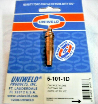 UNIWELD, CUTTING TIP, 5-101-1D, 3/4"-1", welding, Brazing, Cutting ...