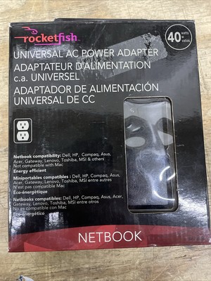 Rocketfish RF-NBAC Universal AC Netbook Laptop Charger Power Adapter ...