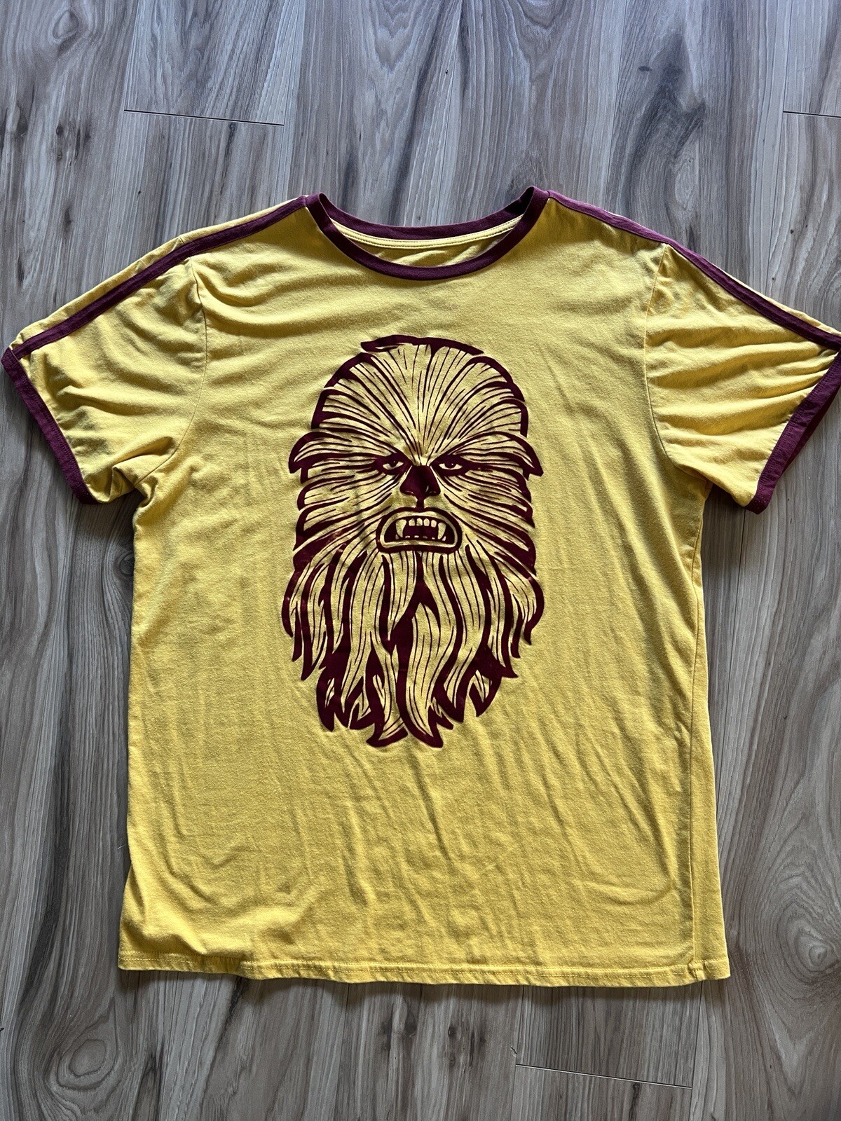 Star Wars Chewbacca Wookie Retro Uni Yellow Chewie T-Shirt Men’s Size X ...