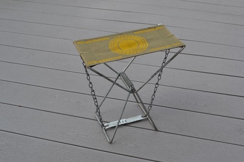 Canvas Metal Folding Camp Stool Collapsible Hunting Foot Rest Portable ...