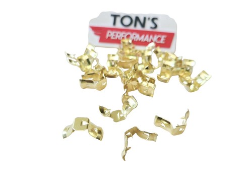 Bag of 25 Brass Spark Plug wire ends Terminal Ends Clips Fit in Wico ...