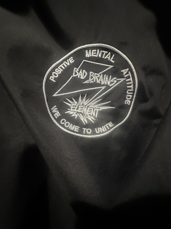 Bad Brains x Element Jacket Windbreaker Black Collab Men XL ...