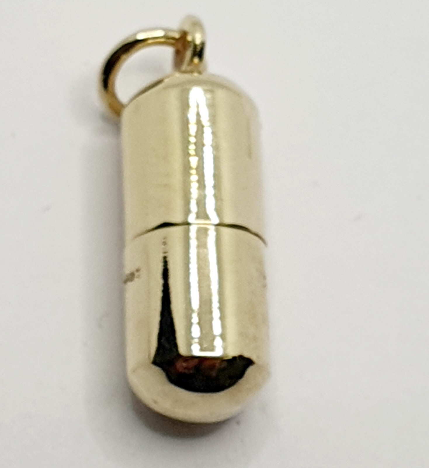 9ct Yellow Gold Pill Box / Snuff Box- Pill-shaped box Screw thread ...