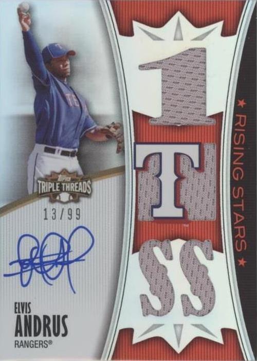 2010 Topps Triple Threads - Rising Stars Elvis Andrus #130 /99 (AU, MEM ...