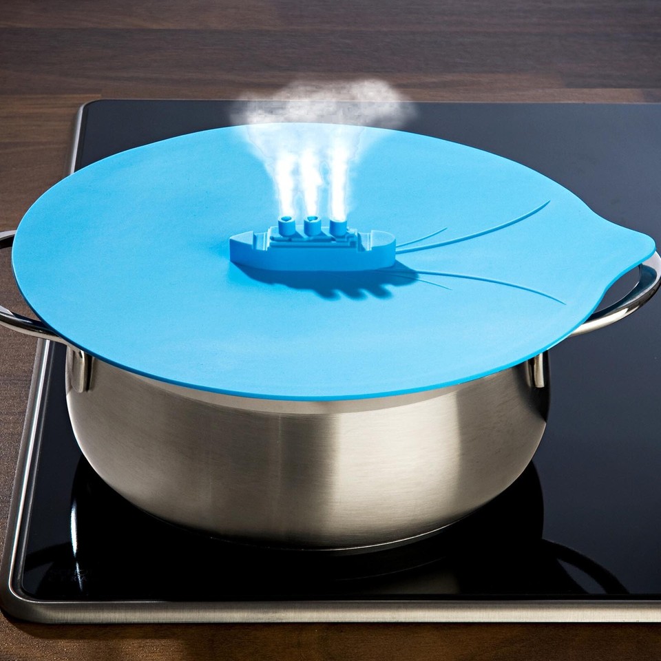 Boil Over Protection Silicone Blue | Splash Guard Ø26Cm | Boil Over ...