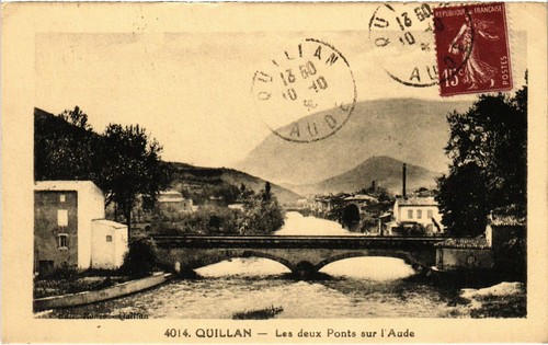 CPA QUILLAN - Les Deux Ponts sur l'Aude (112920) | eBay
