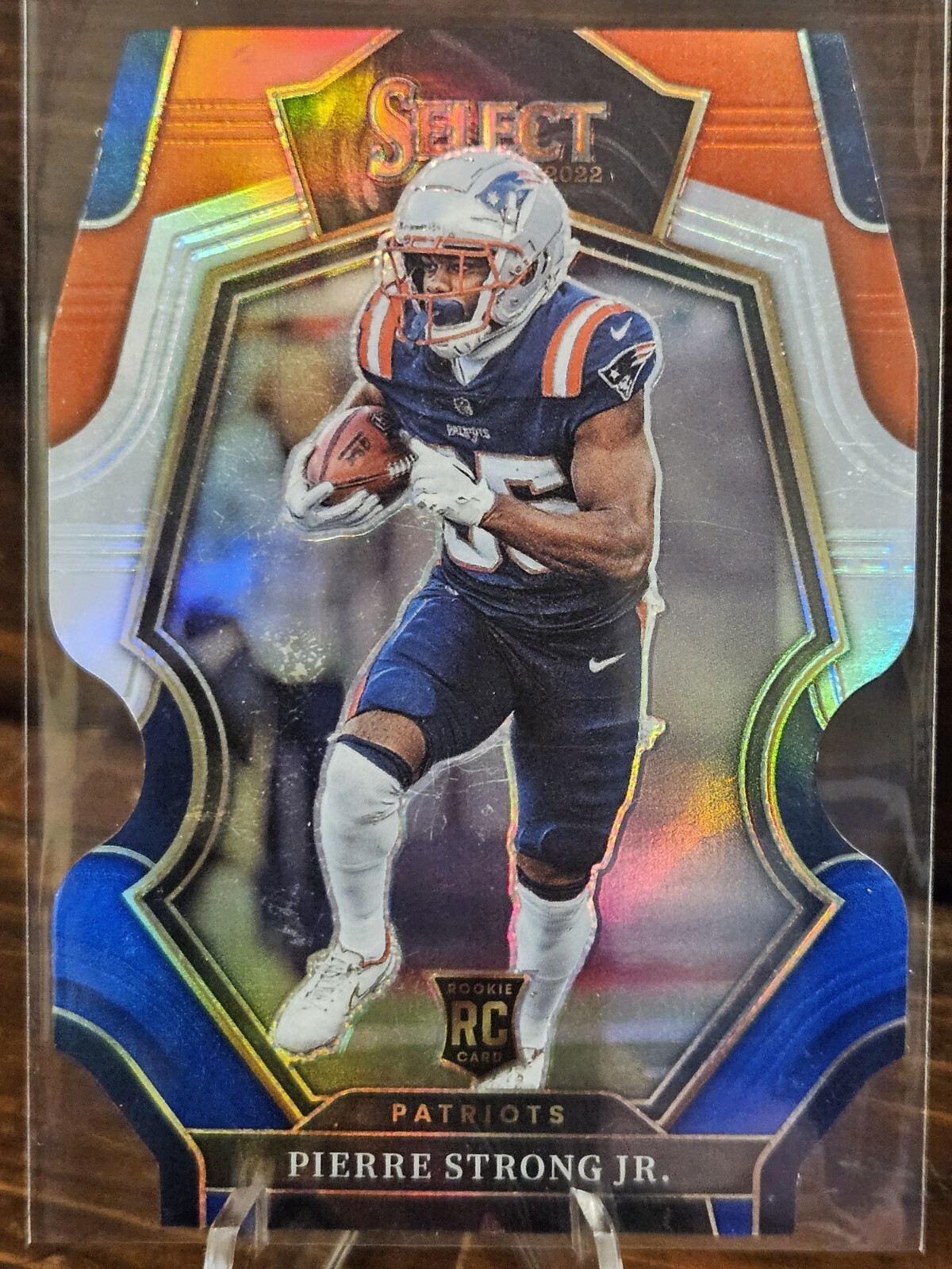 2022 Panini Select Pierre Strong Jr. #168 Premier Level Red & Blue Die ...