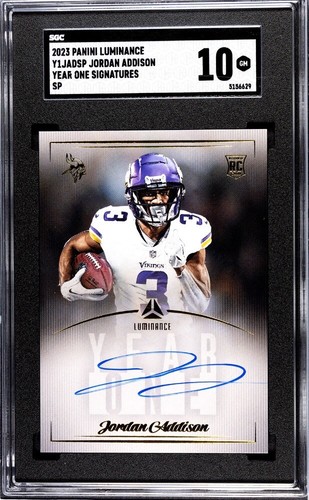 Jordan Addison 2023 Luminance Rookie Autograph Year One SP Auto SGC 10 ...