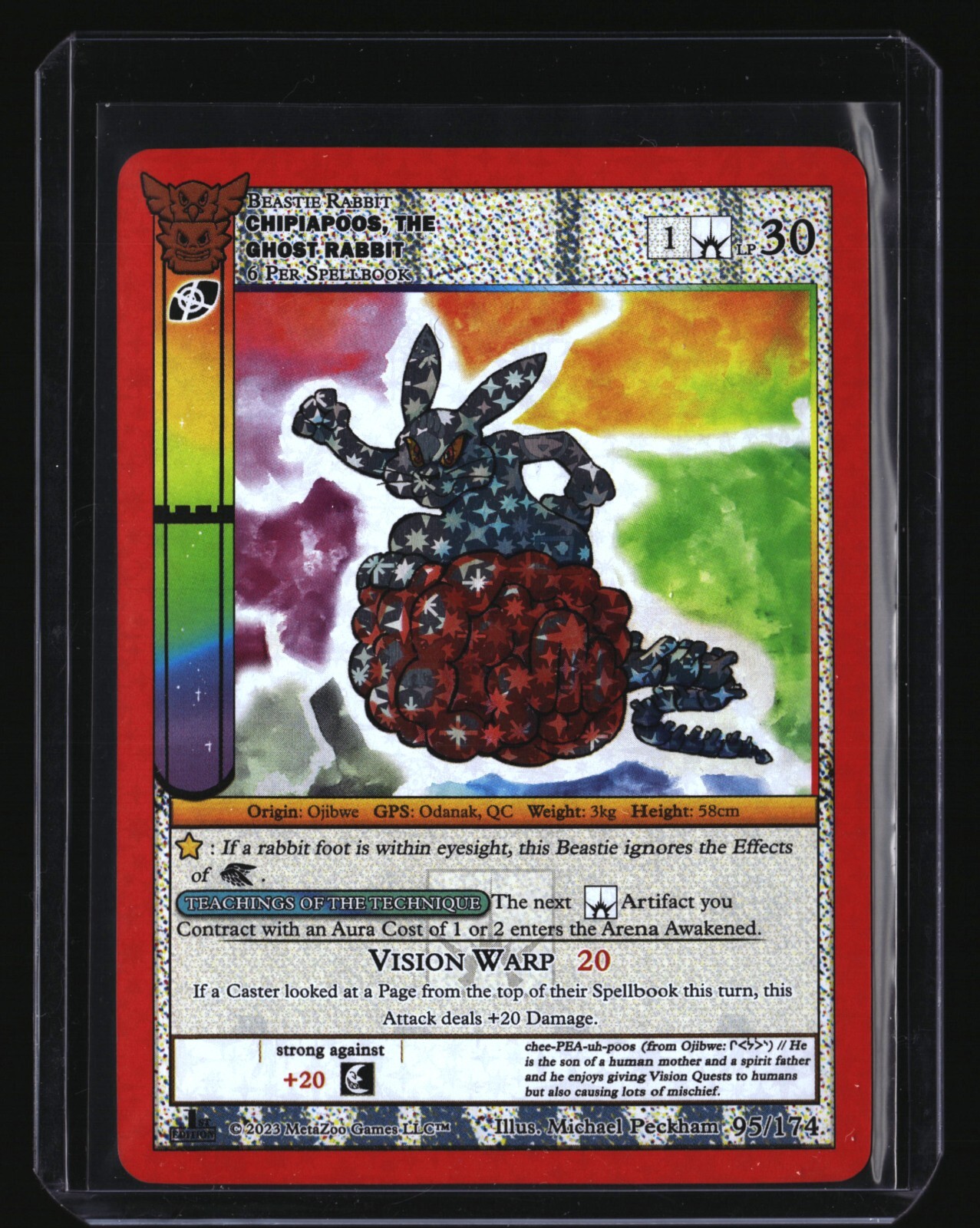 MetaZoo CHIPIAPOOS, THE GHOST RABBIT 95/174 Reverse Holo (2023 Native ...