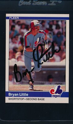 1984 Fleer #279 Bryan Little Expos Signed Auto *28338 | eBay