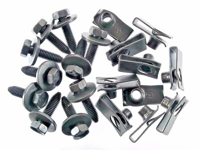 Body Bolts & U Nut Clips M8-1.25 x 30mm Long- 13mm Hex (1899/1926 ...